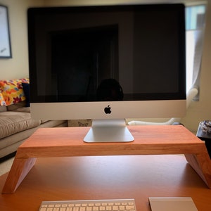 Angled Computer Monitor and Keyboard Stand - Etsy