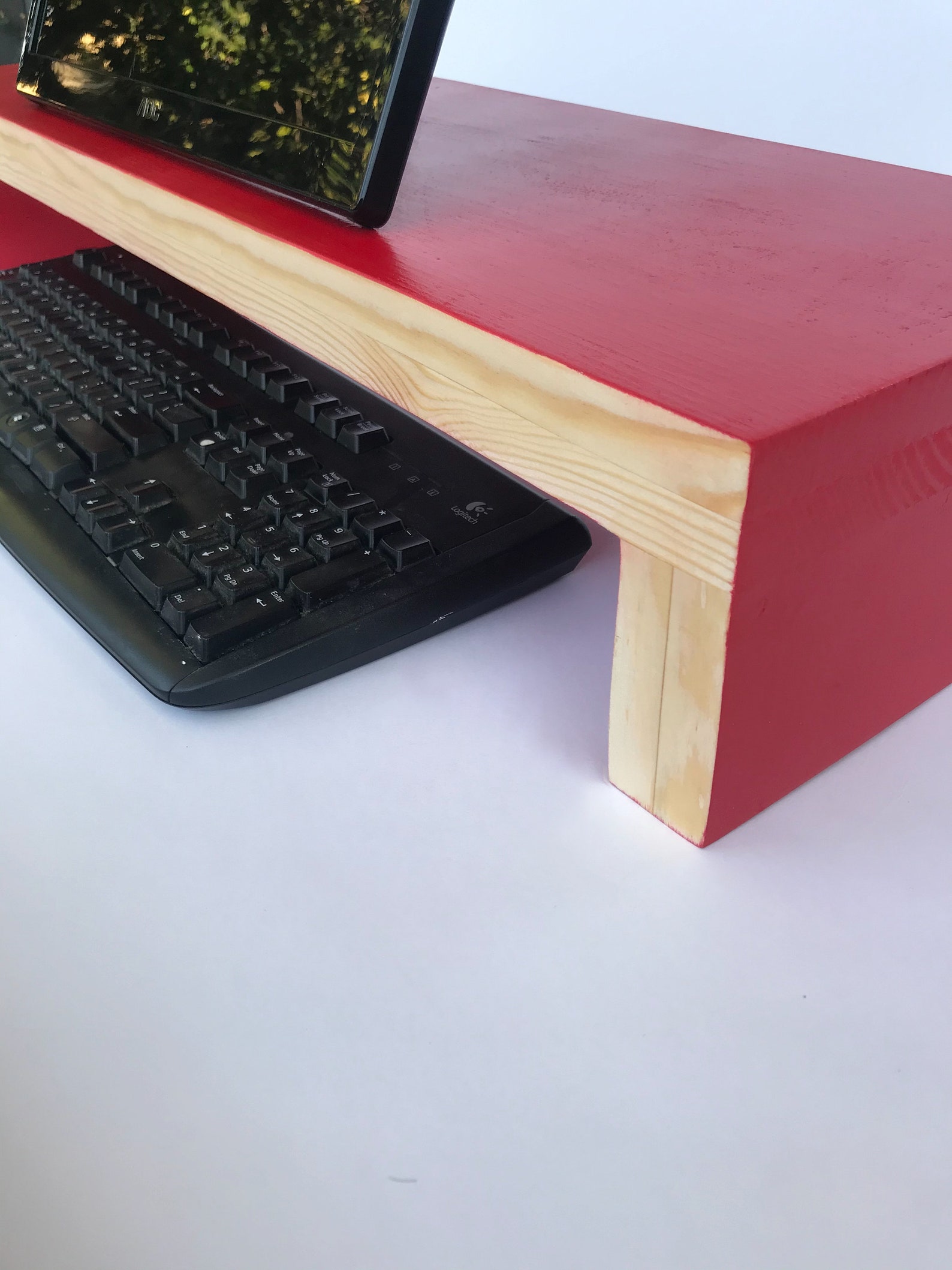 2 Toned Computer Monitor and Keyboard Stand - Etsy