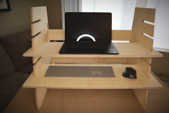 Sit-or-Stand Keyboard and Monitor Riser | Etsy