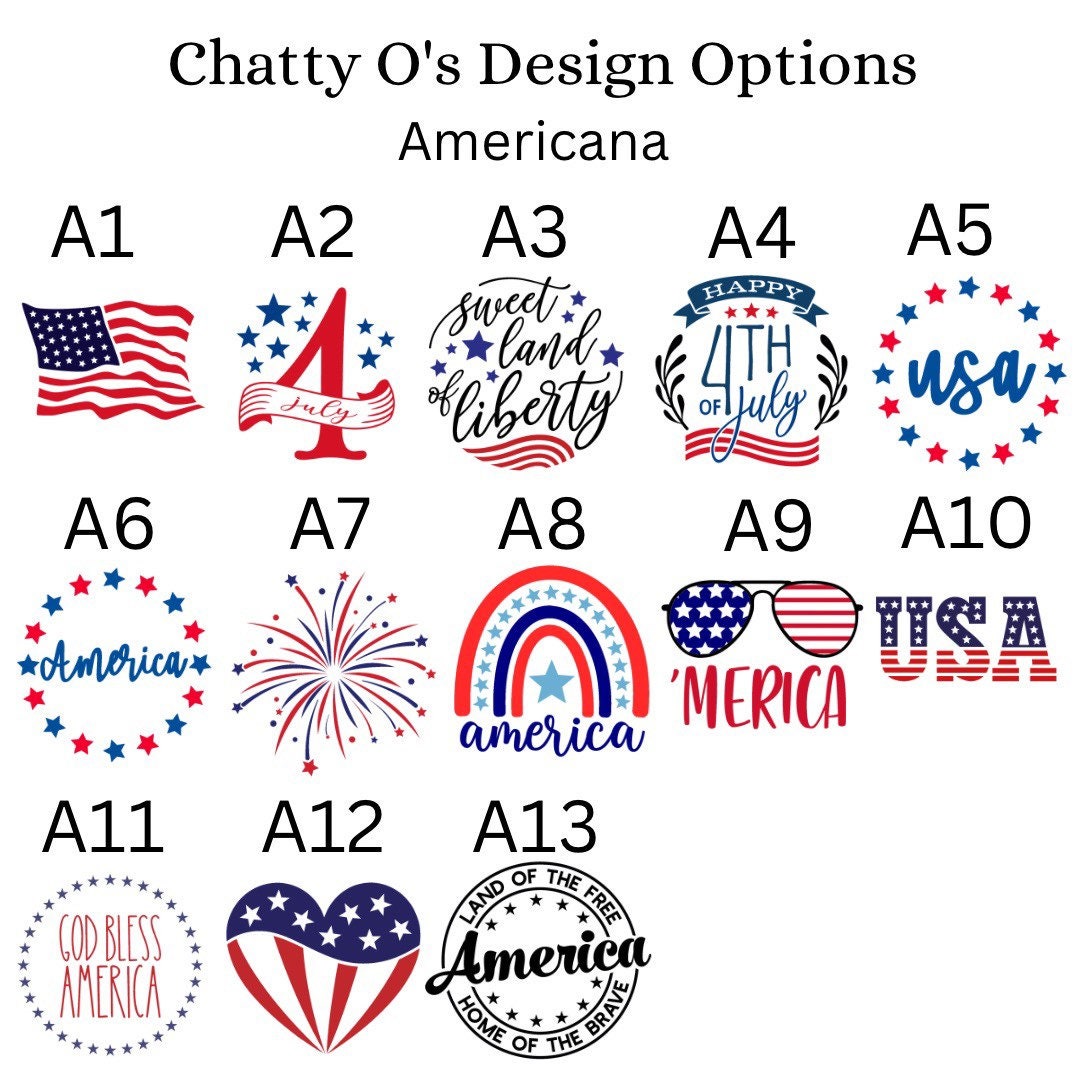 Americana Chatty O’s Interchangeable Sign Circles | 8” Reversible ...