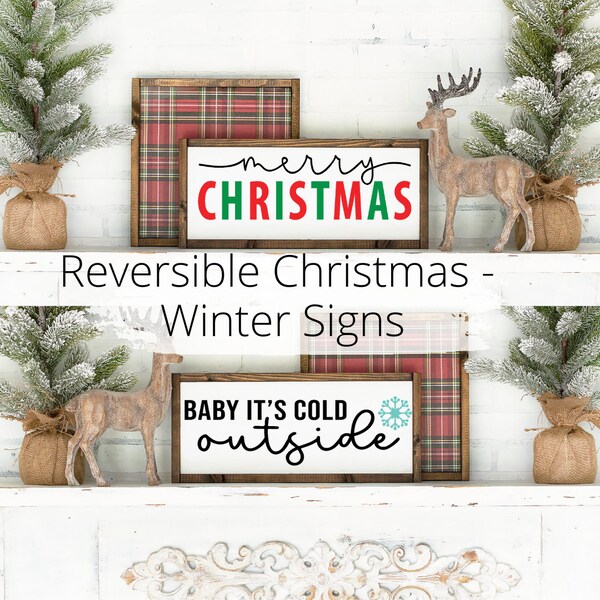 Reversible Holiday Signs - Etsy