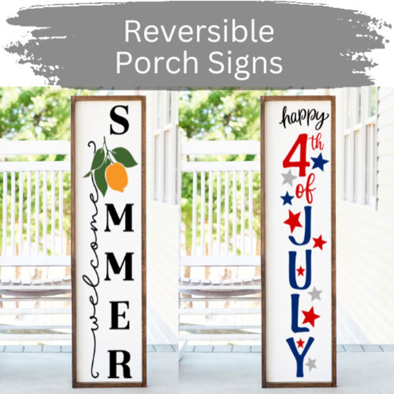 Reversible Porch Signs Spring Reversible Porch Sign Summer - Etsy