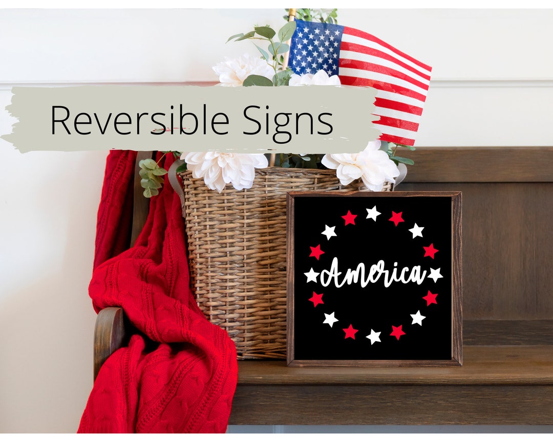 Reversible Seasonable Sign | Summer Reversible Sign | Spring Reversible ...