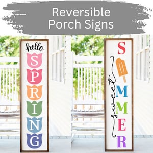 Reversible Porch Signs | Spring Reversible Porch Sign | Summer ...