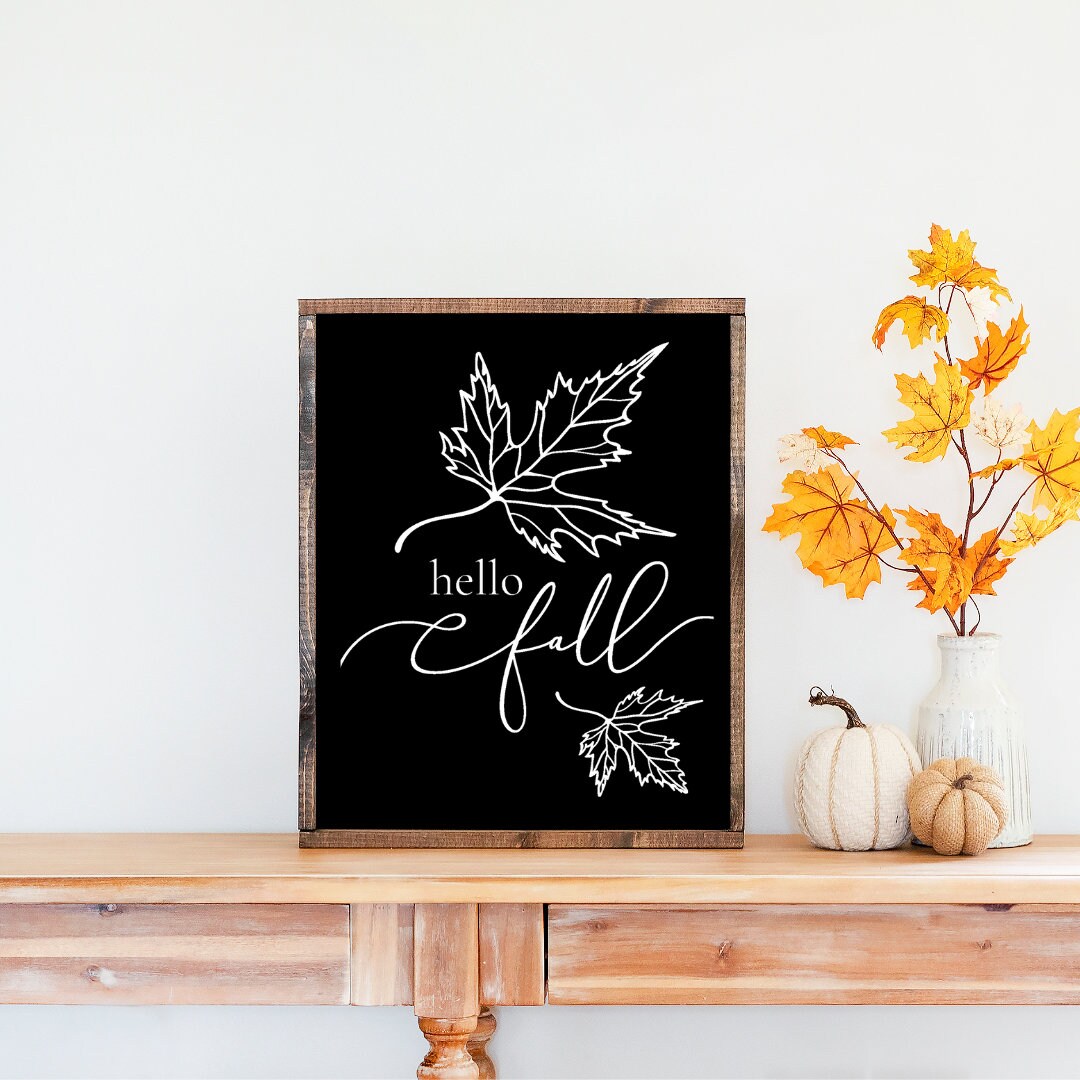 Hello Fall Wood Signs Hello Fall Sign Fall Decor for the - Etsy