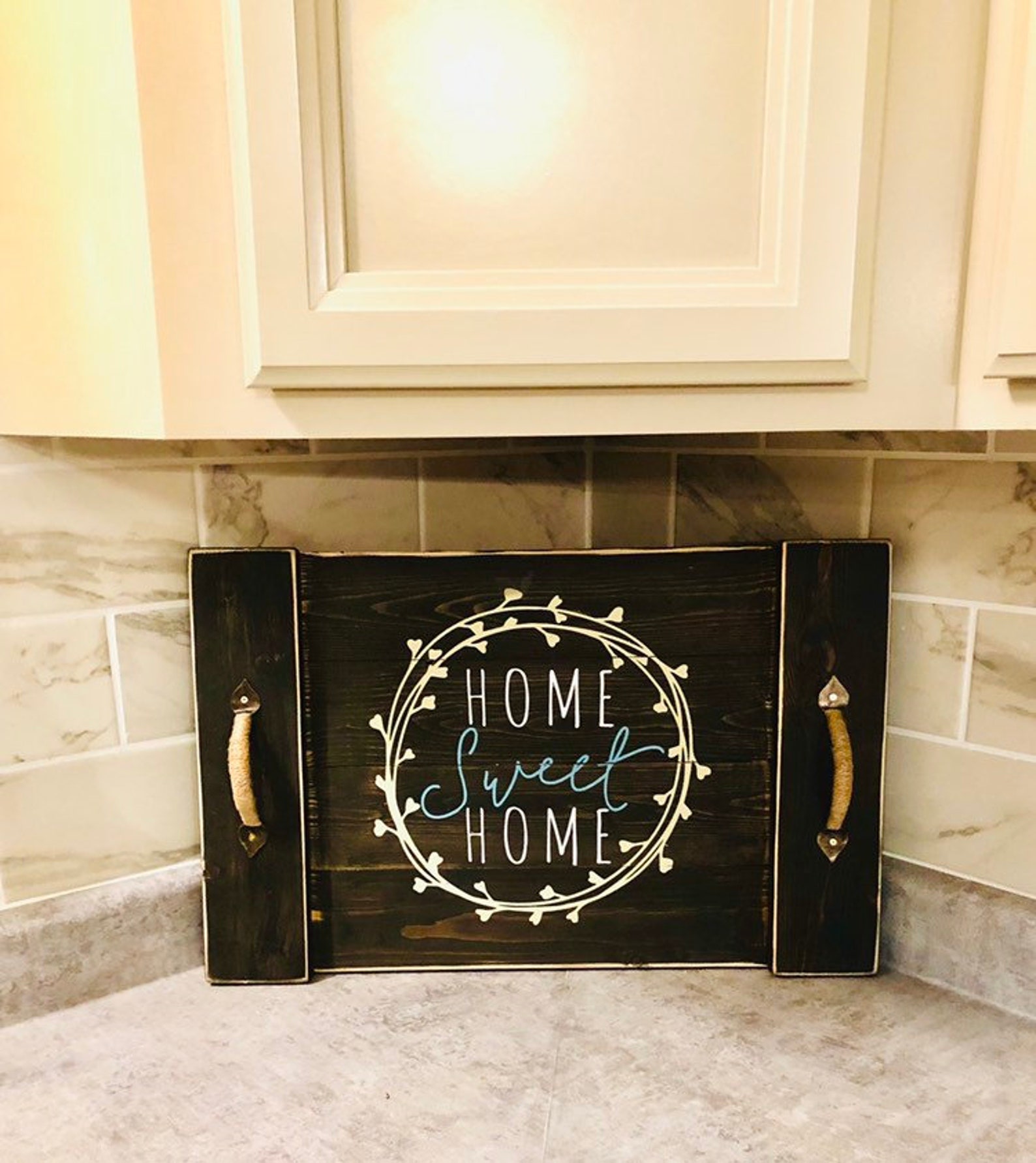 Home Sweet Home Tray Farmhouse Tray Farmhouse Decor Home - Etsy