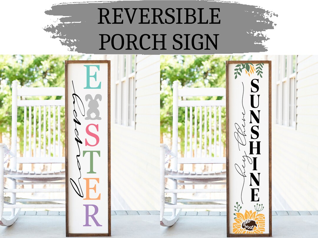 Reversible Porch Signs | Spring Reversible Porch Sign | Summer ...