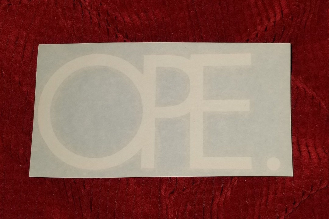 OPE Logo Vinyl Sticker. - Etsy