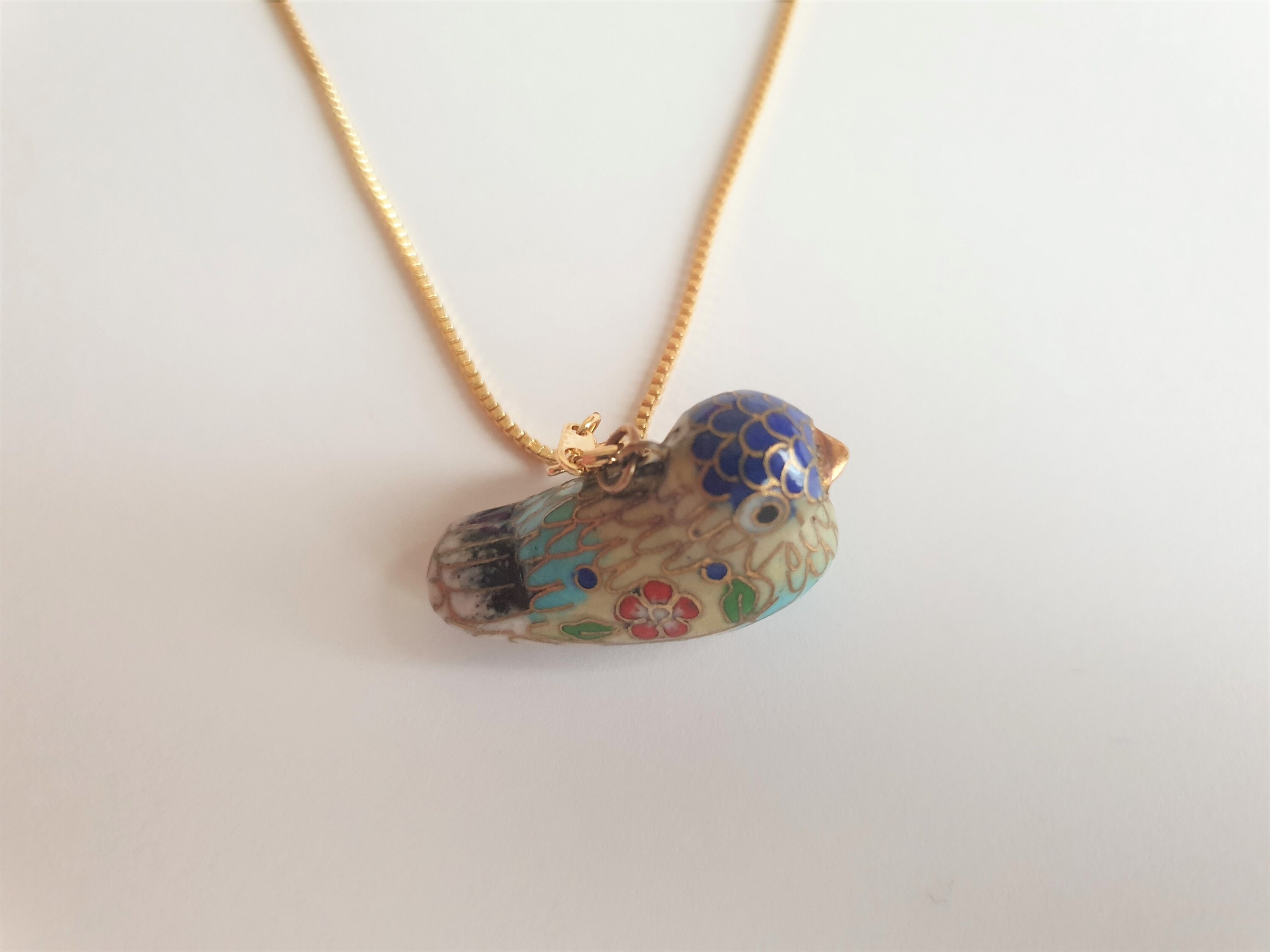 Beautiful Chinese Vintage Necklace Cloisonne Enamel Bird - Etsy UK
