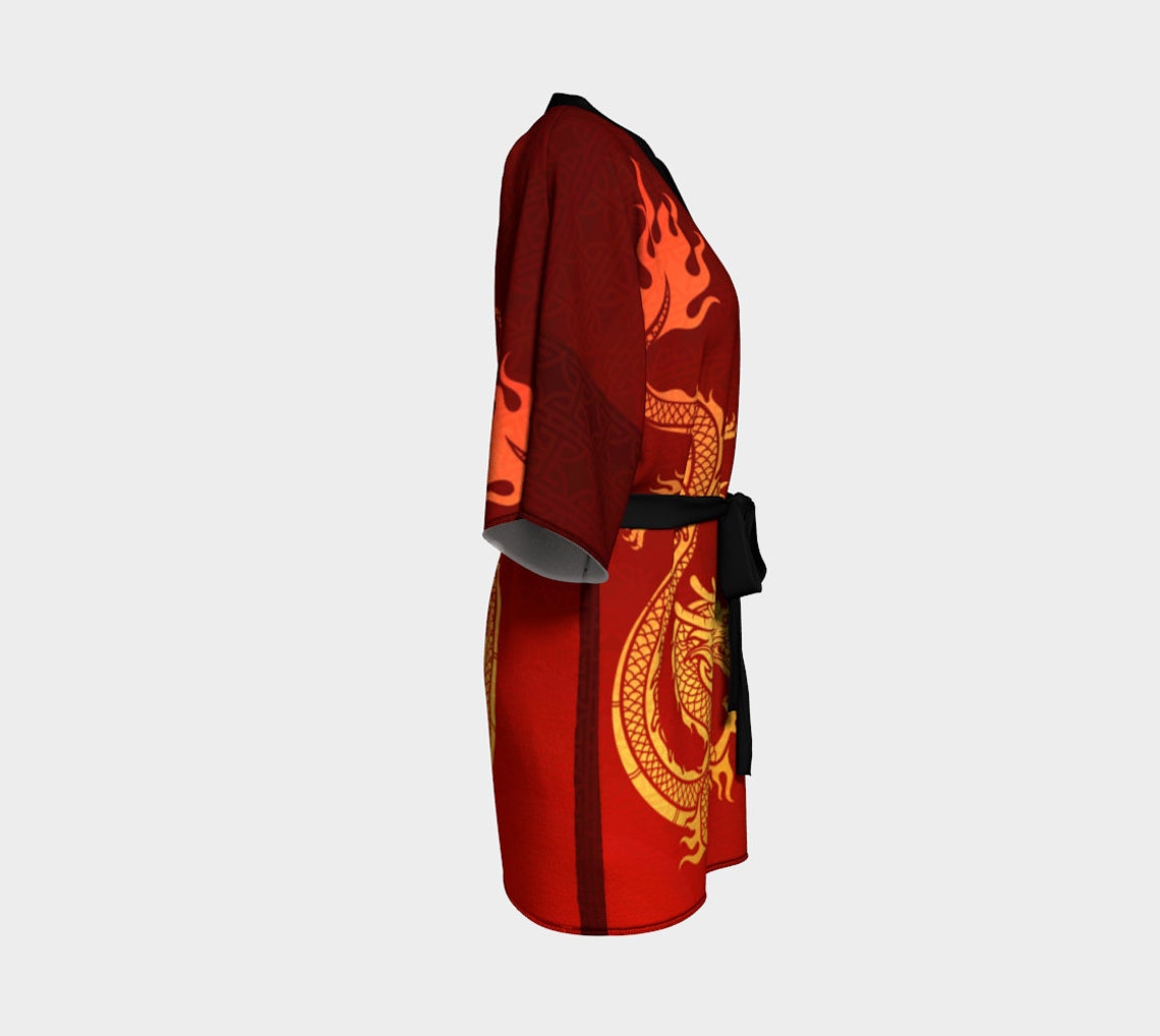 Gold Dragon Kimono Robe - Etsy