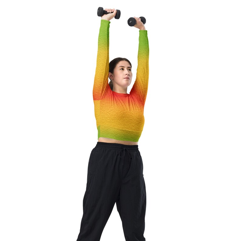 Rasta Colors, Rasta Long-sleeve Crop Top, - Etsy