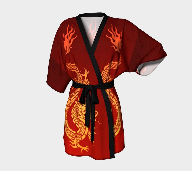 Gold Dragon Kimono Robe - Etsy
