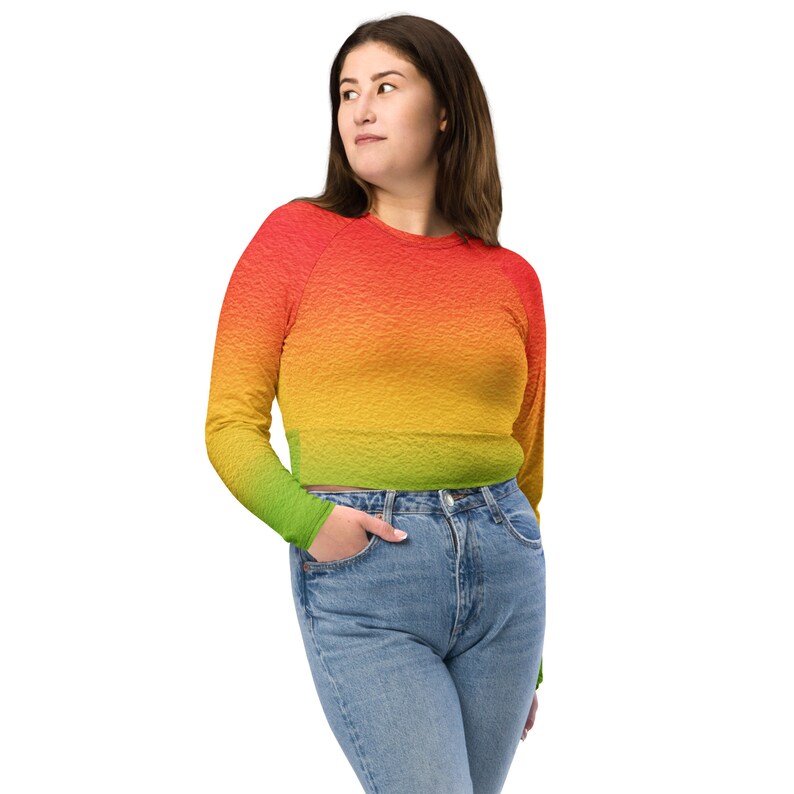 Rasta Colors, Rasta Long-sleeve Crop Top, - Etsy