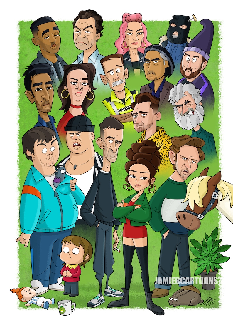 Brassic Cast Illustration Art Print - Etsy