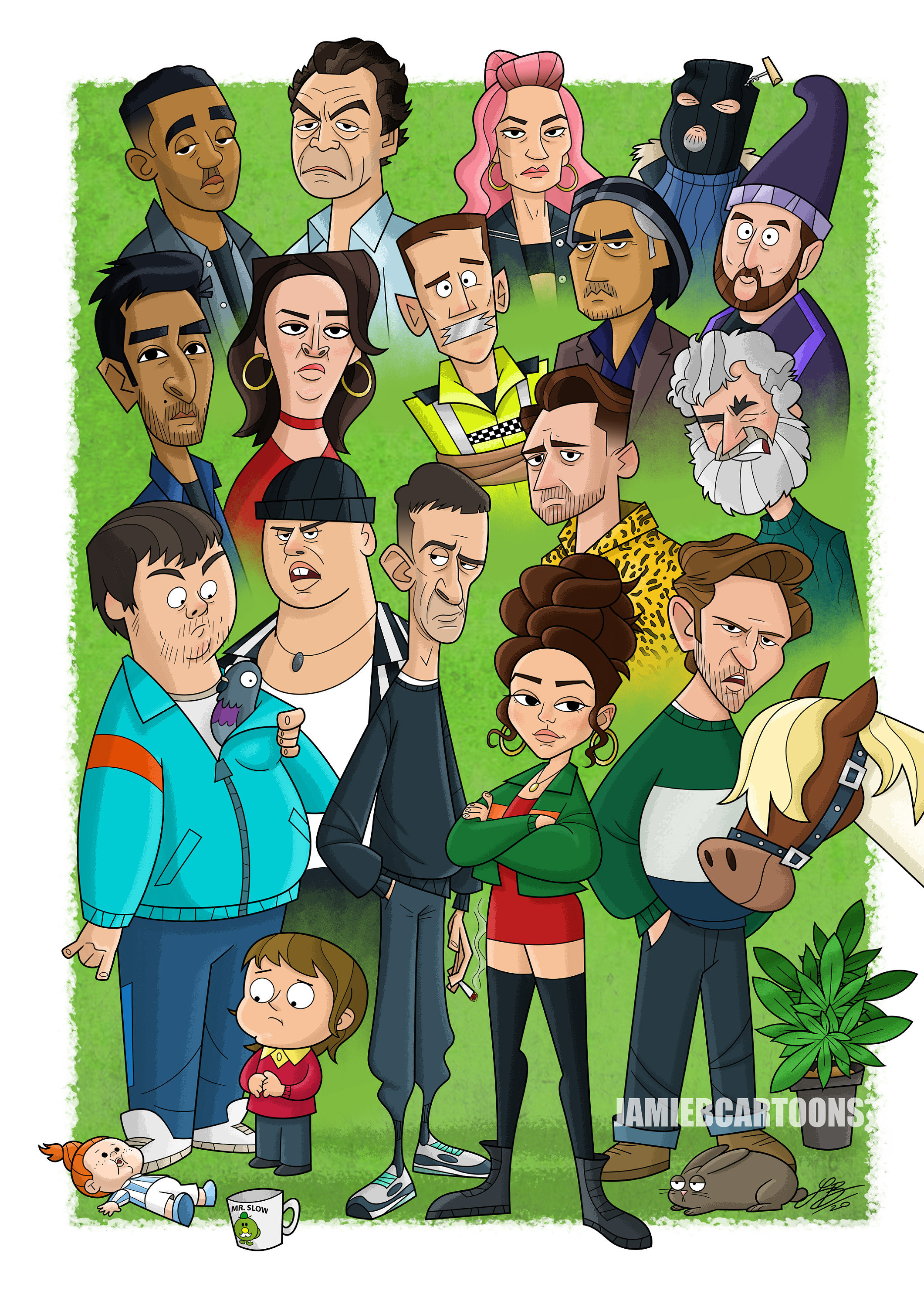 Brassic Cast Illustration Art Print - Etsy UK