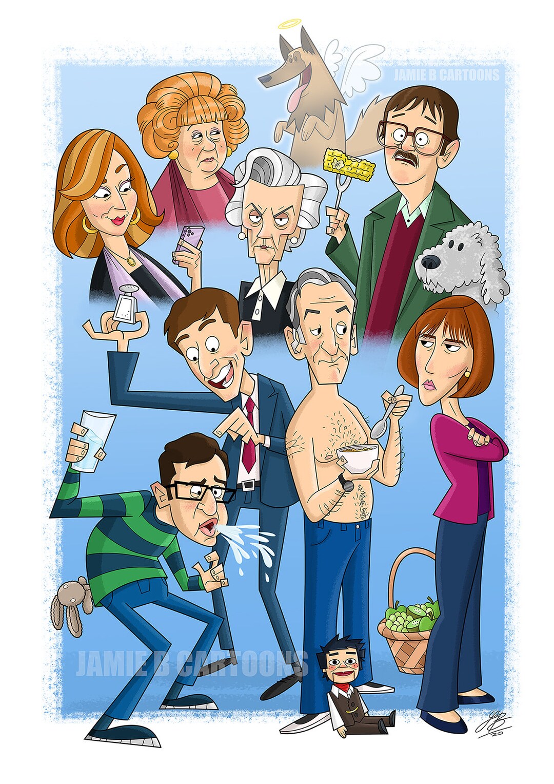 Friday Night Dinner Fan Art Wall Print Illustration - Etsy UK