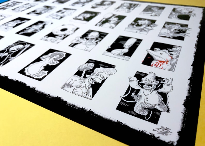 The Simpsons Treehouse of Horror Illustration Wall Art Print Fan Art - Etsy