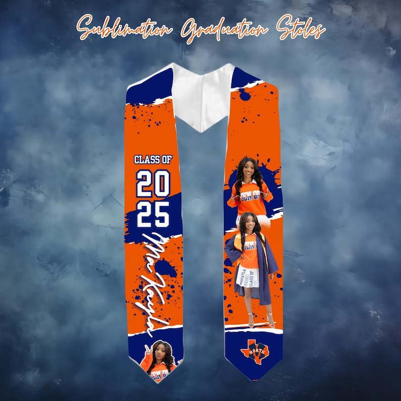 Custom Sublimation Graduation Stole – Personalize Your Big Day - Etsy