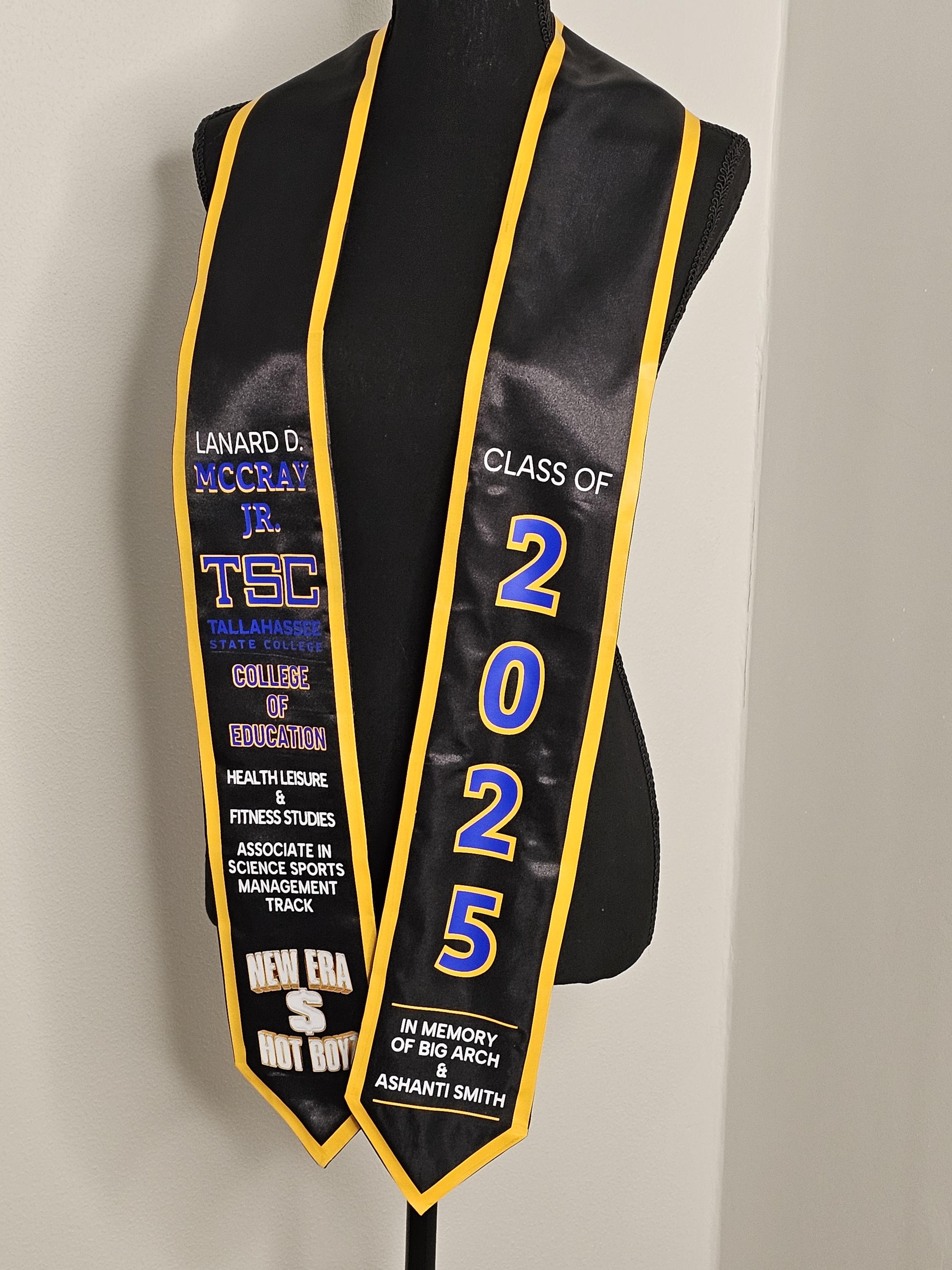 Custom Graduation Stole With Vinyl Design – Celebrate in Style! - Etsy