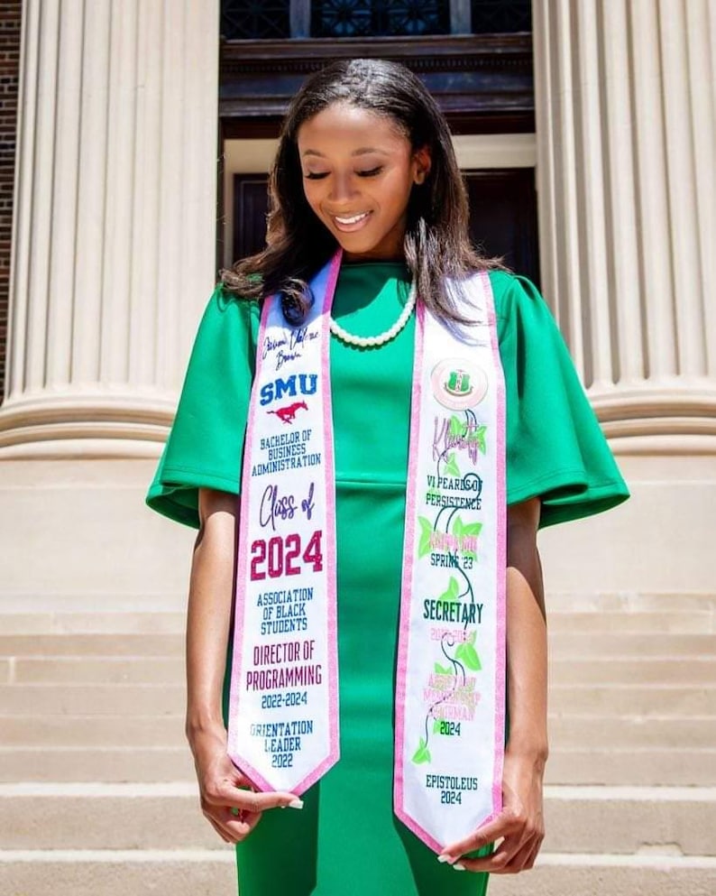 Custom Graduation Stole With Vinyl Design – Celebrate in Style! - Etsy