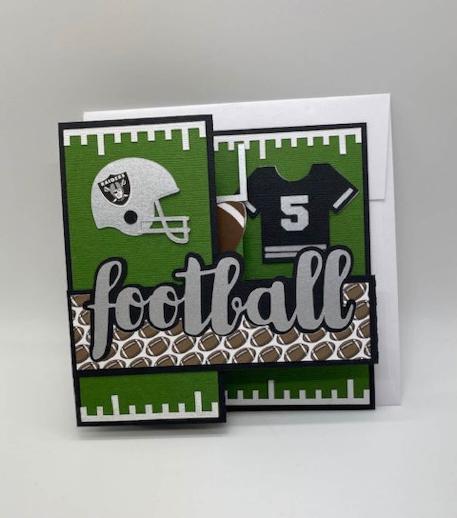 Football Themed Card-sports Hemmed Card All - Etsy
