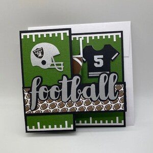 Football Themed Card-sports Hemmed Card- All Occasion-3d-handmade-free ...