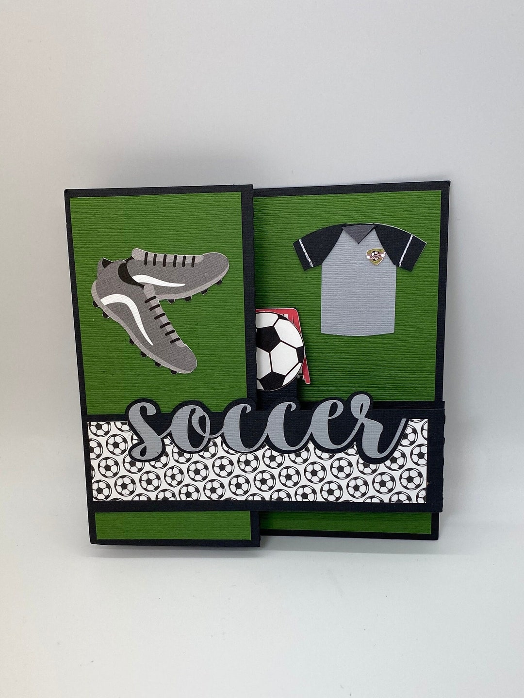 Soccer Themed Card-sports Themed Card-all Occasion-3d-handmade-free ...