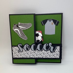 Soccer Themed Card-sports Themed Card-all Occasion-3d-handmade-free ...