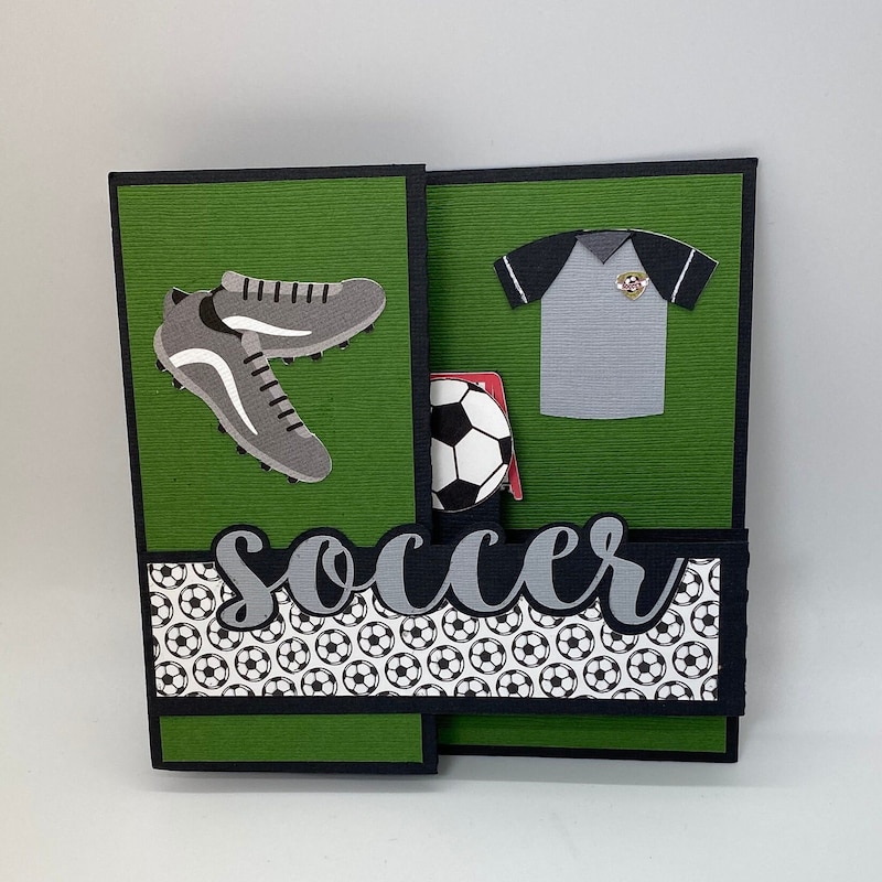 Soccer 3d Card - Etsy