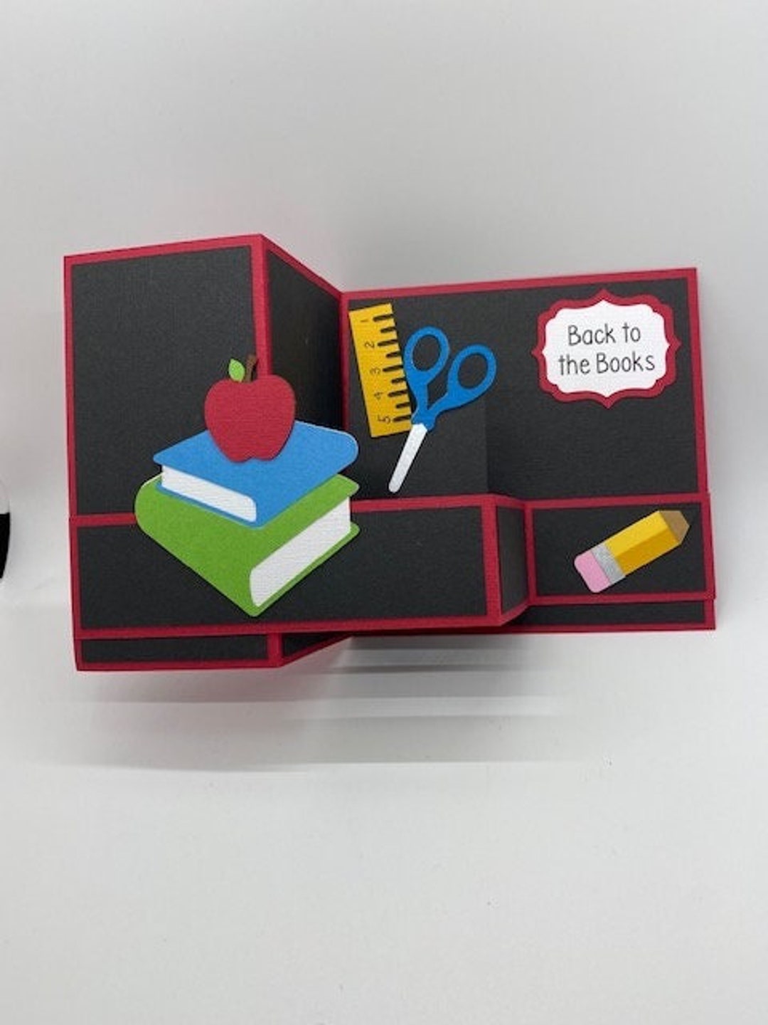 Back-to-school Card-swiper Card-3d-handmade-free Shipping - Etsy Back-to-school Card-swiper Card-3d-handmade-free Shipping - Etsy