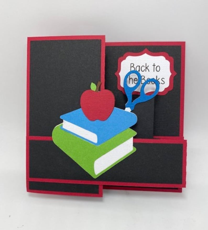 Back-to-school Card-swiper Card-3d-handmade-free Shipping - Etsy Back-to-school Card-swiper Card-3d-handmade-free Shipping - Etsy