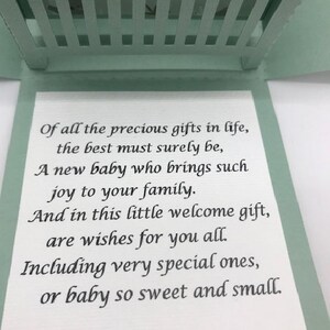 Baby Crib Card Non-gender-baby Crib Box Card-3d Card- Homemade Card ...