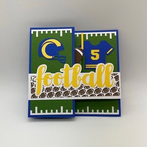 Football Themed Card-sports Hemmed Card- All Occasion-3d-handmade-free ...