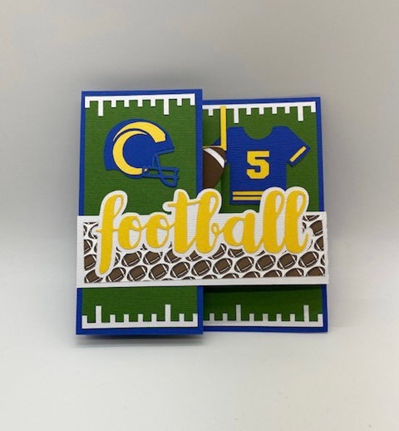 Football Themed Card-sports Hemmed Card All - Etsy