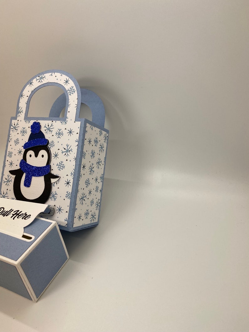Winter Penguin Money Box-christmas Money Box-holiday Money Box-gift Box ...