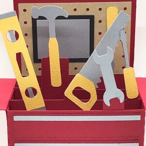 Birthday Card-tool Box-masculine Card-3d-card-pop Up-box Card-celebrate ...