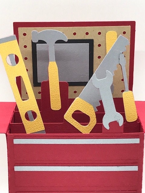 Birthday Card-tool Box-masculine Card-3d-card-pop Up-box Card-celebrate ...