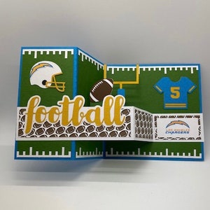 Football Themed Card-sports Hemmed Card- All Occasion-3d-handmade-free ...