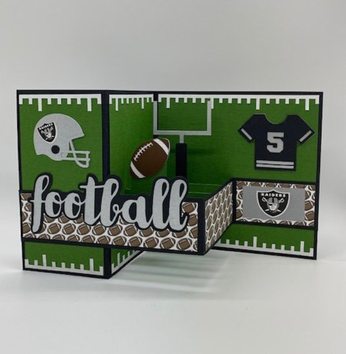 Football Themed Card-sports Hemmed Card- All Occasion-3d-handmade-free ...