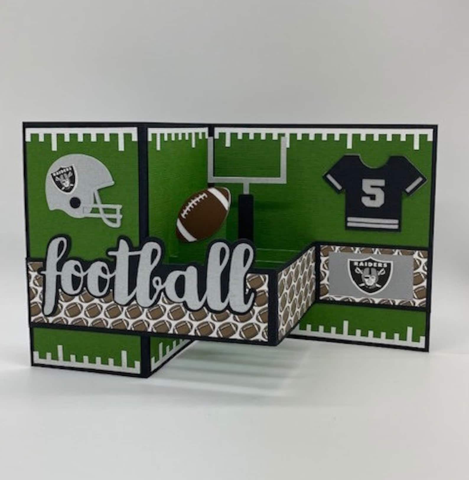 Football Themed Card-sports Hemmed Card All - Etsy
