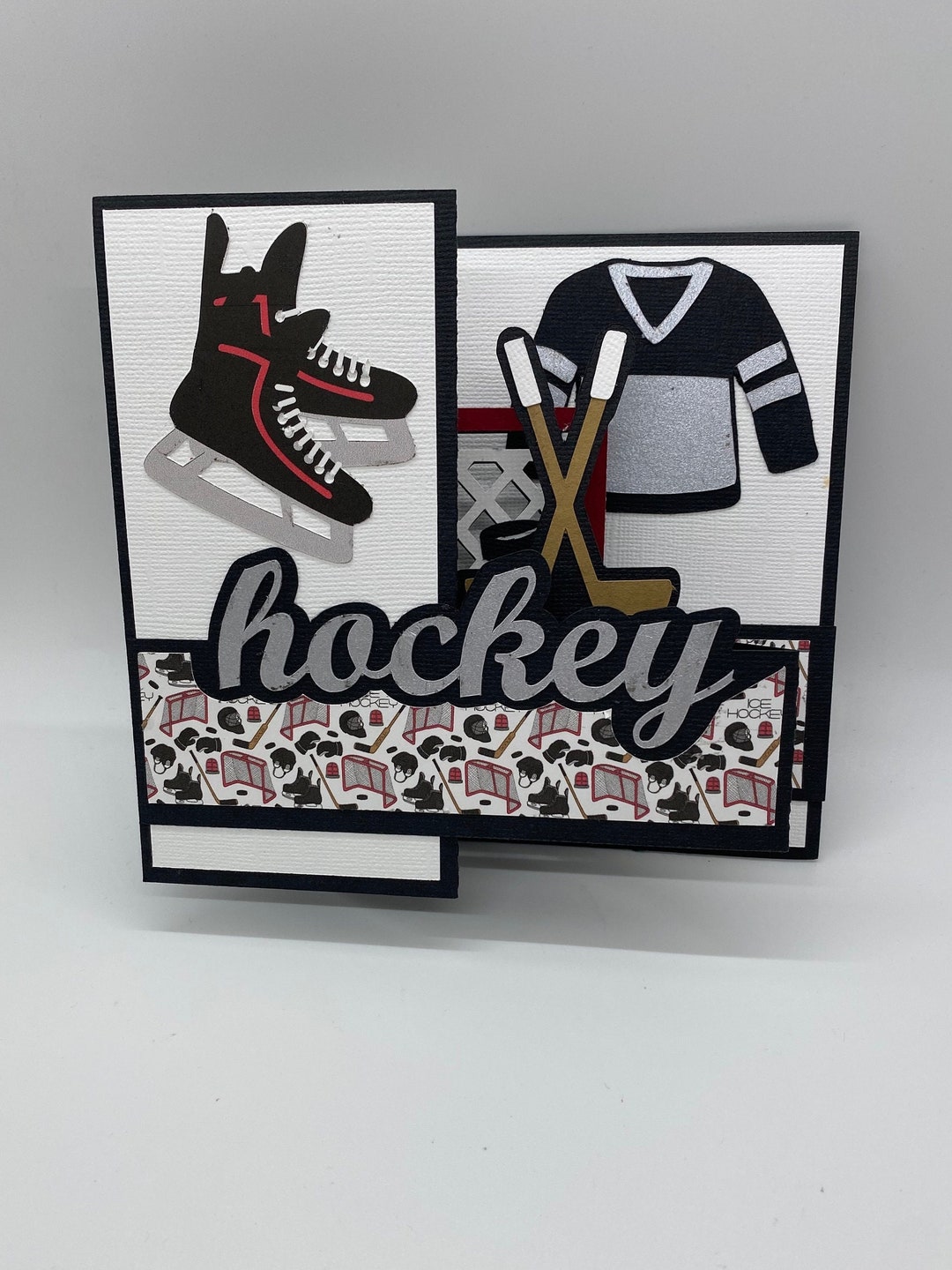 Ice Hockey Themed Card-sports Themed Card-all Occasion-3d-handmade-free ...