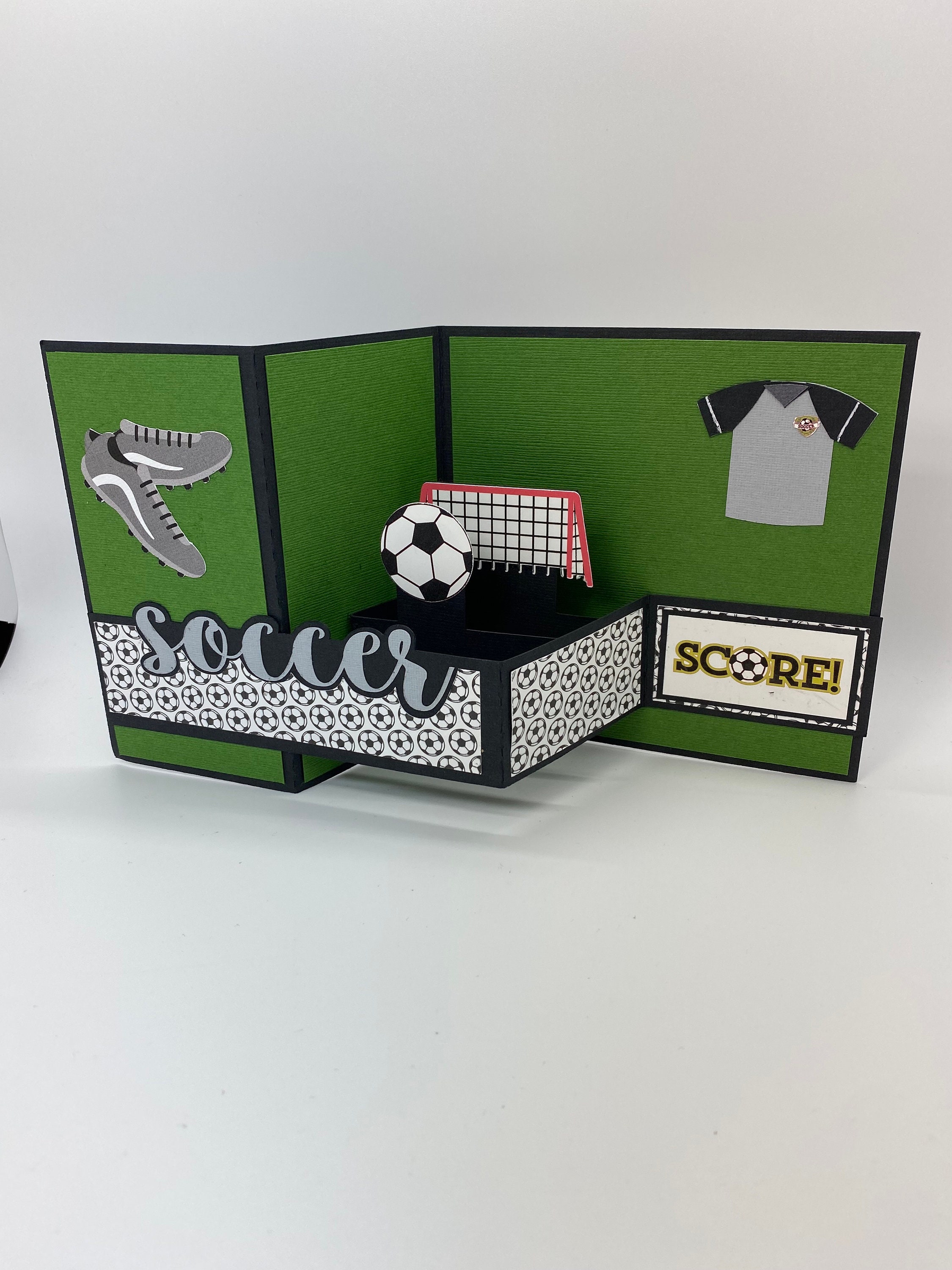 Soccer Themed Card-sports Themed Card-all Occasion-3d-handmade-free ...