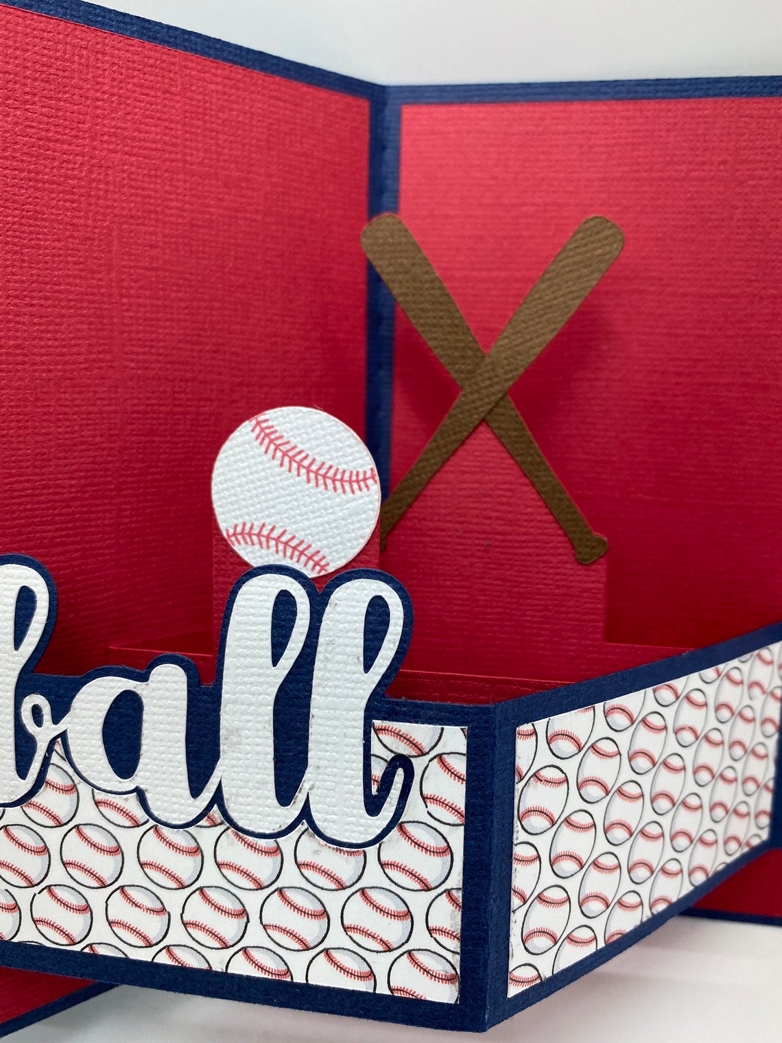 Baseball Themed Card-sports Themed Card-all - Etsy