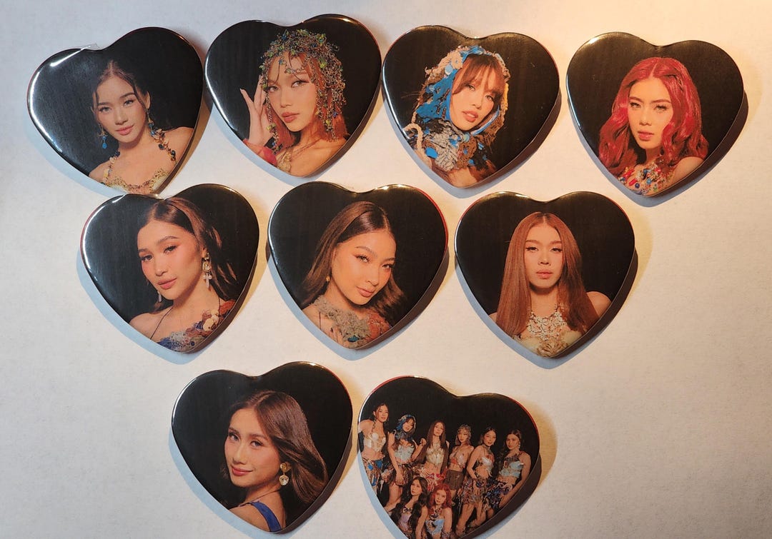 BINI HEART Button Pins bini_ph BINI bini_aiah bini_mikha bini_maloi ...