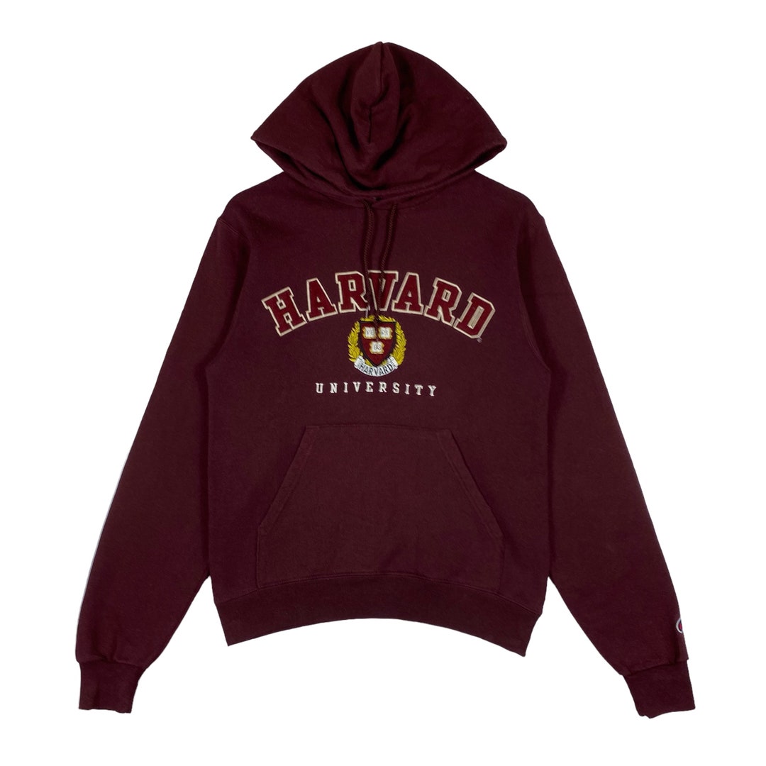Vintage Harvard University Champion Hoodie Sweater Big Logo Spellout ...