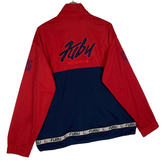 Vintage FUBU Full Zip Sweater Big Logo Embroidery Hip… - Gem