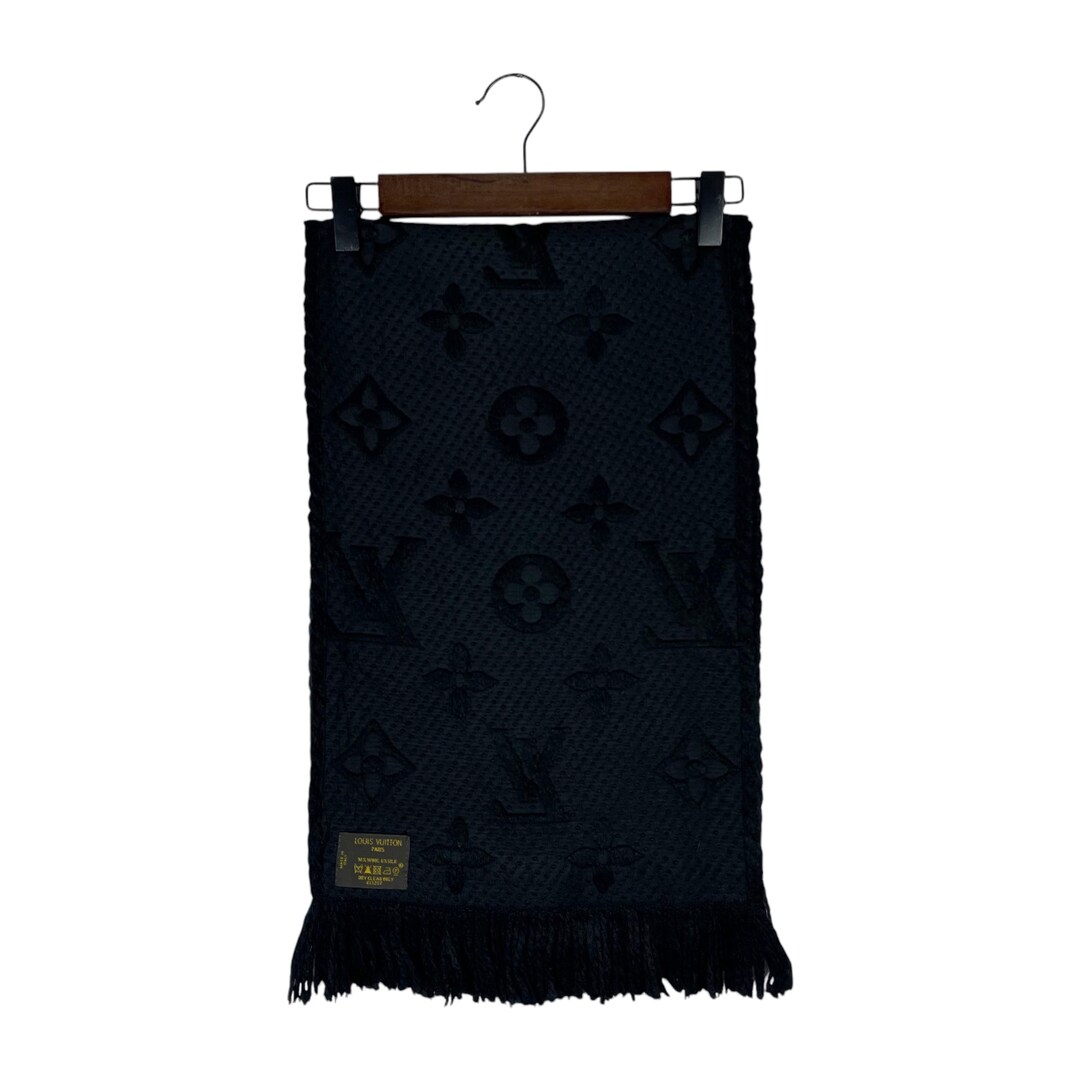 Vintage Louis Vuitton Logomania Scarf Muffler Monogram Black Made in ...