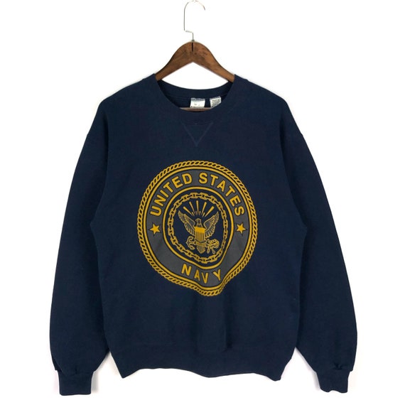 Vintage 90s United States Navy Sweatshirt Crewneck Navy Blue Vintage 90s United States Navy Sweatshirt Crewneck Navy Blue