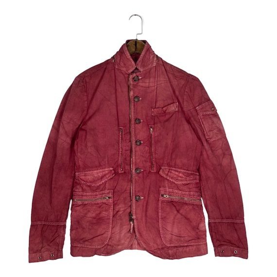 Vintage Diesel Stonewash Dye Jacket Made in Romania Red Button - Etsy
