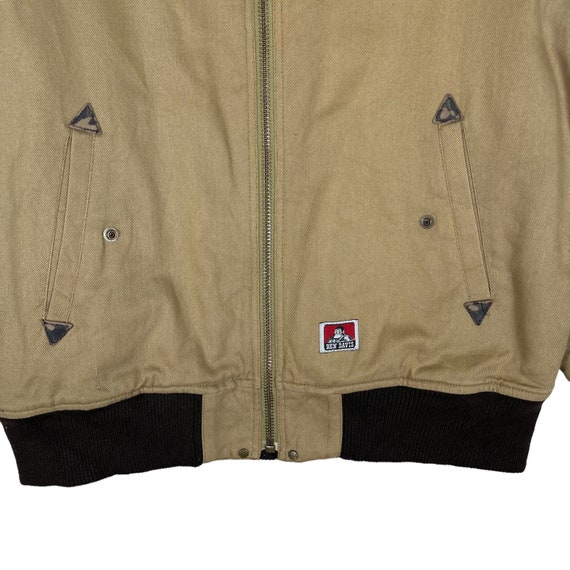 Vintage Ben Davis Full Zip Hoodie Jacket Canvas Brown… - Gem